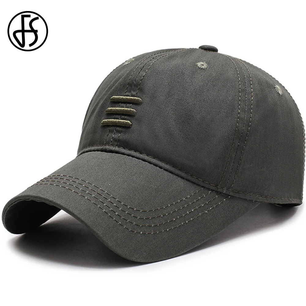 FS-Brand-Army-Green-Cotton-Baseball-Cap-For-Men-Outdoor-Sports-Golf-Hat ...