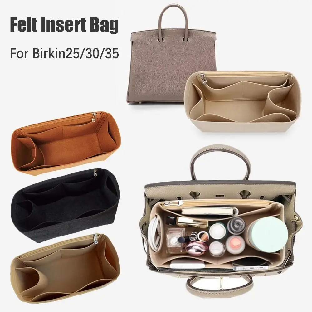 Simple Felt Handbag Insert Bag Bag Support Multi-Pocket Internal Bag ...