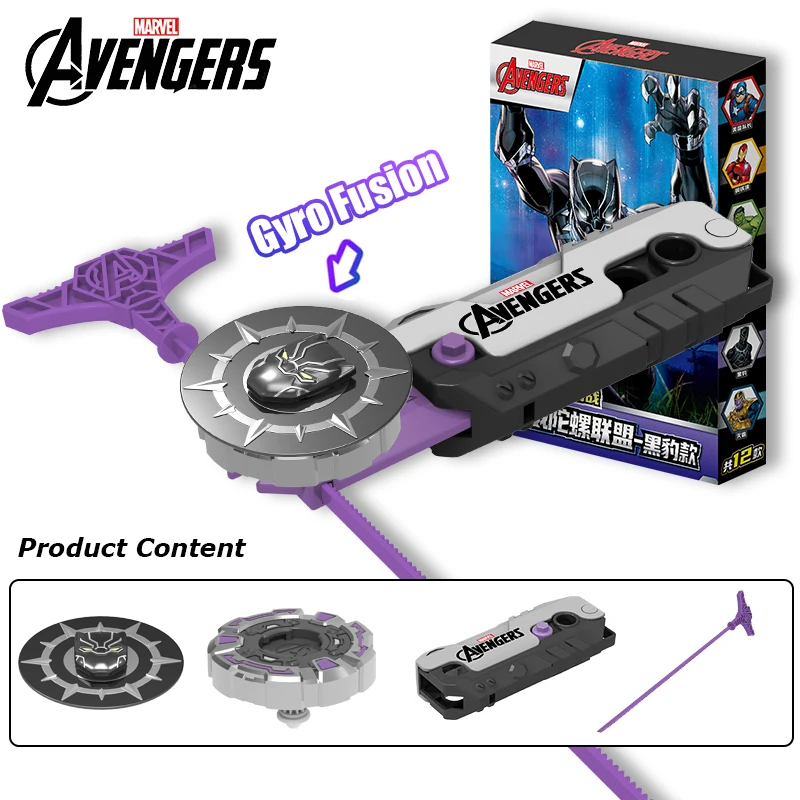 TAKU-Beyblade-Battle-game-Marvel-Avengers-Black-Panther-Beyblade ...