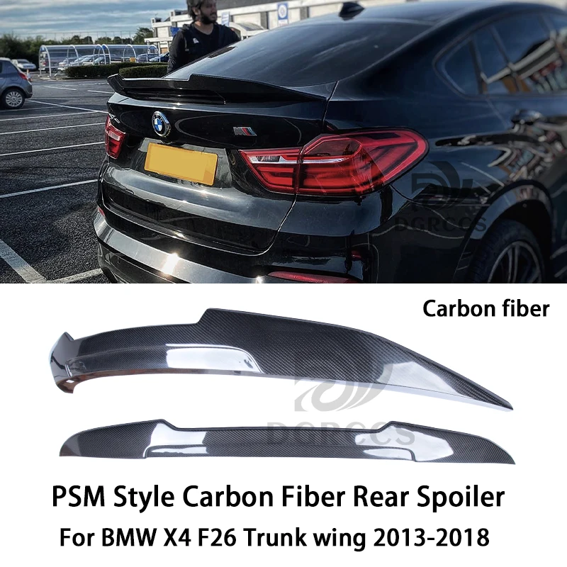 For-BMW-X4-F26-PSM-Style-Carbon-fiber-Rear-Spoiler-Trunk-wing-2013-2018 ...