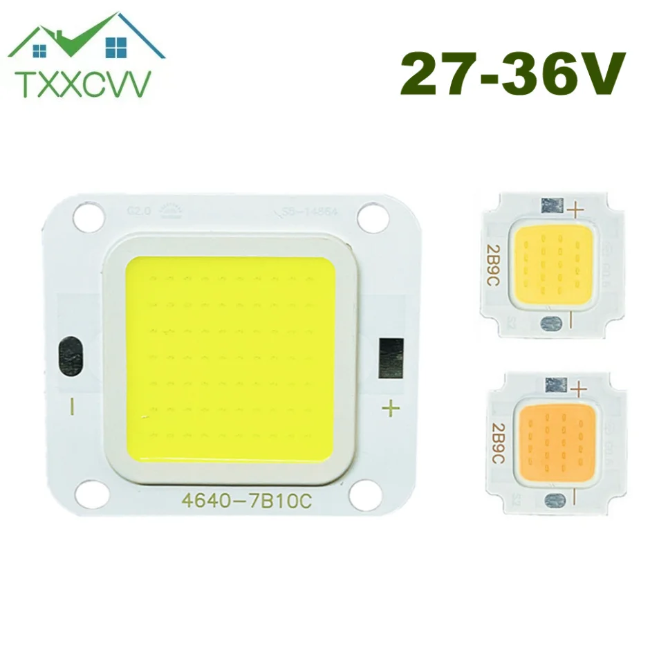 LED COB Chip 10W 20W 40W 50W 60W 70W High Power DC27-36V Diode LED Lamp ...