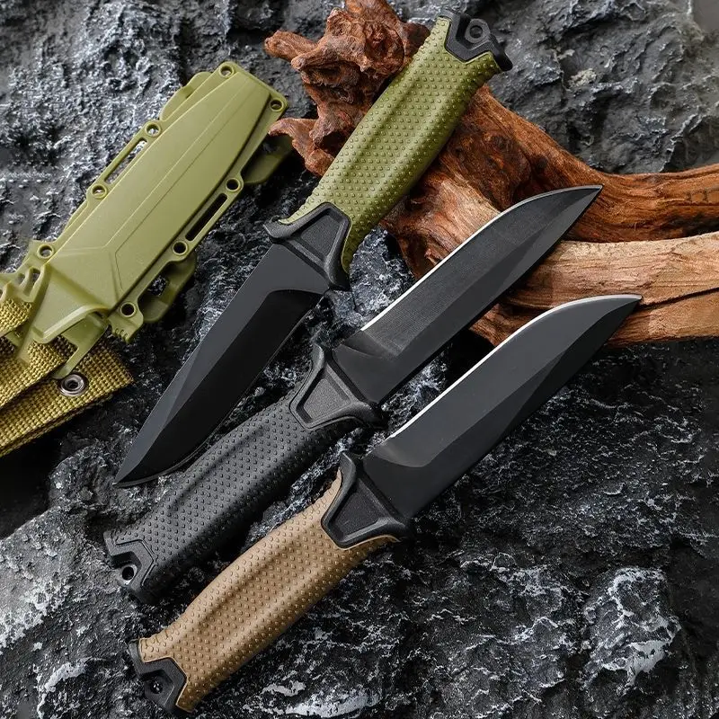 High-Hardness-Tactical-Outdoor-Fixed-Blade-Knife-Classic-Wild-Survival ...