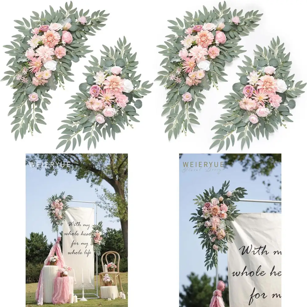 Double Pack Pink Wedding Arch Kit for Ceremony and Shower Decor ...