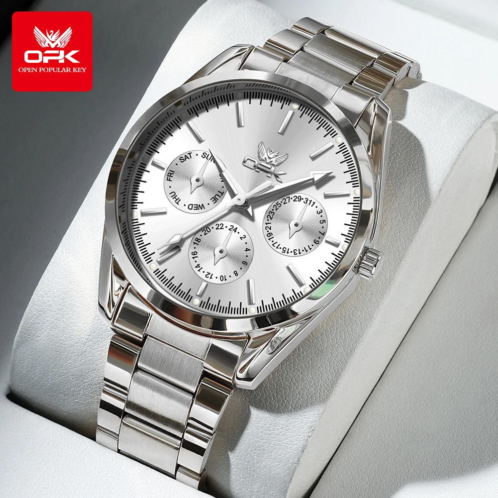 OPK 6024 Mens Watch Original Brand Quartz Watch Stainless steel ...