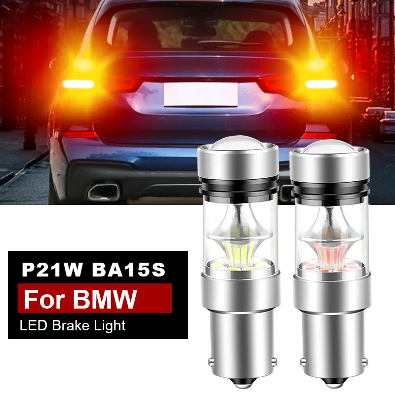 2x LED Brake Light Blub Lamp P21W BA15S 1156 Canbus No Error For BMW ...