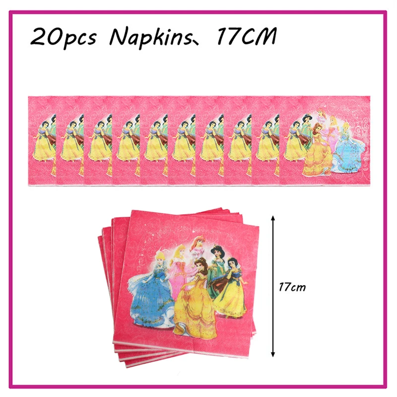 Suministros de decoración para fiestas de cumpleaños de princesas de Disney, Blancanieves, Bella ...