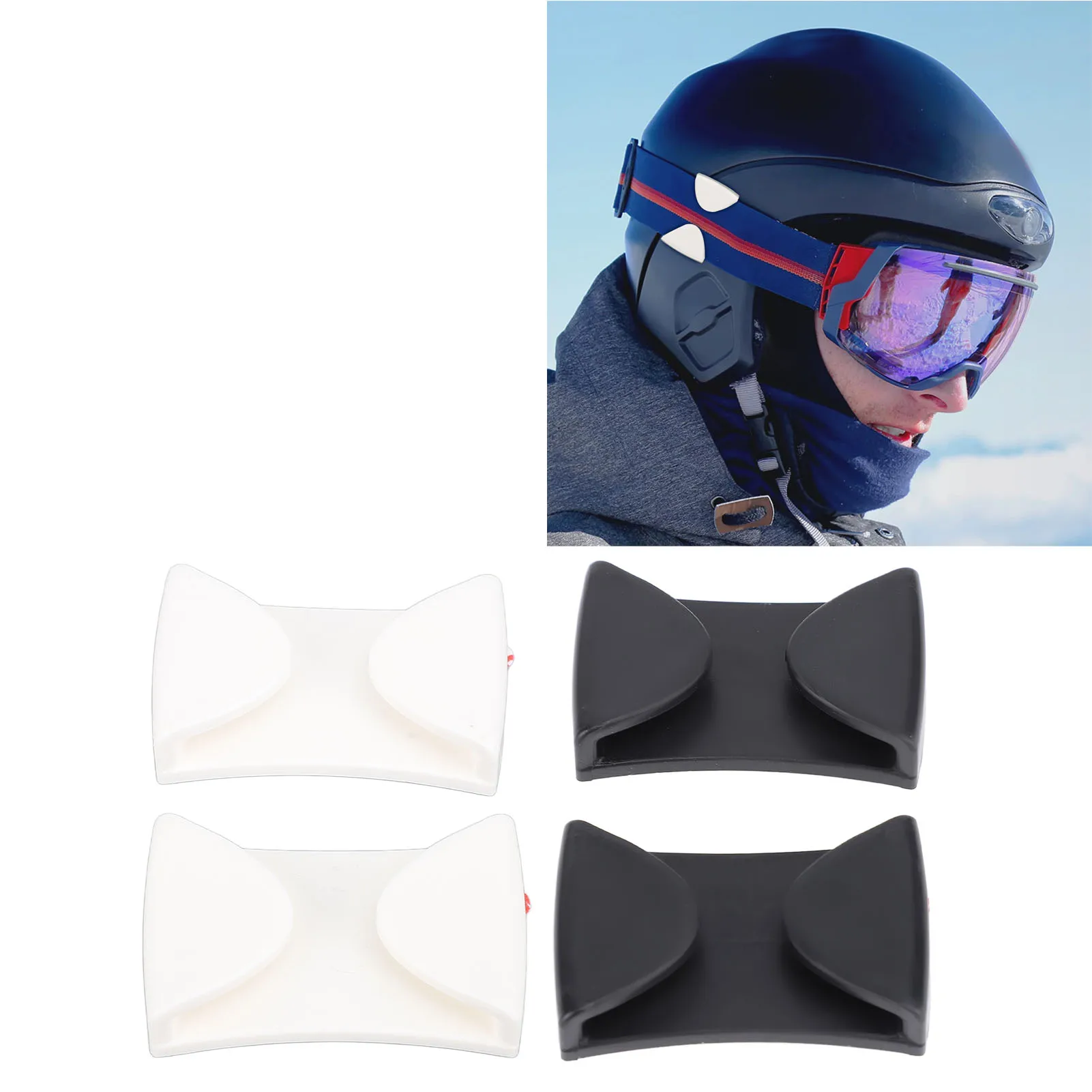 2pcs Ski Goggle Clips Ski Helmet Clamp Easy to Install Winter Sports ...