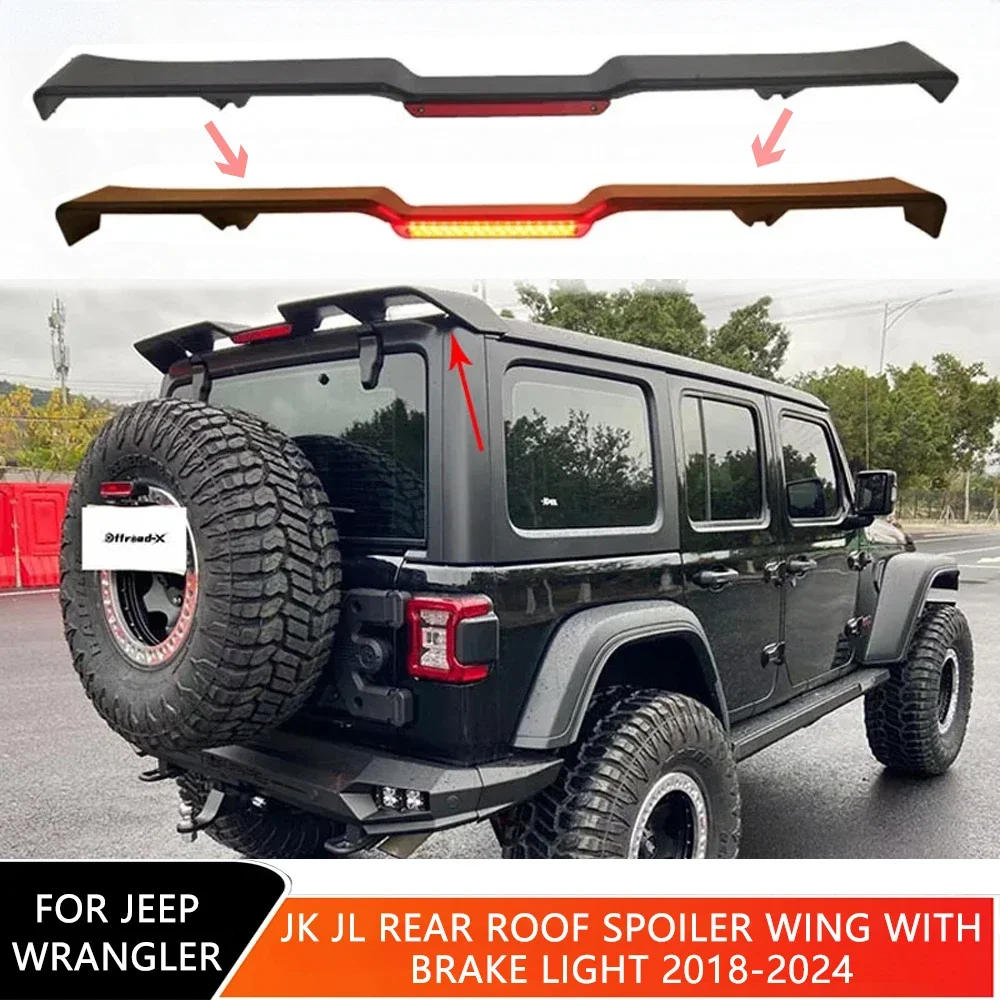 Car Rear Roof Lip Spoiler Wing with Brake Light Window Right Left Cars ...