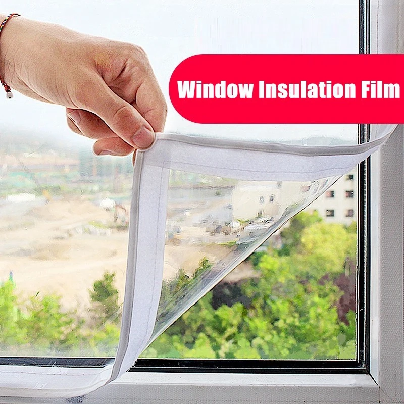 Window Insulation Screen Adjustable EVA Window Film Transparent Soft ...