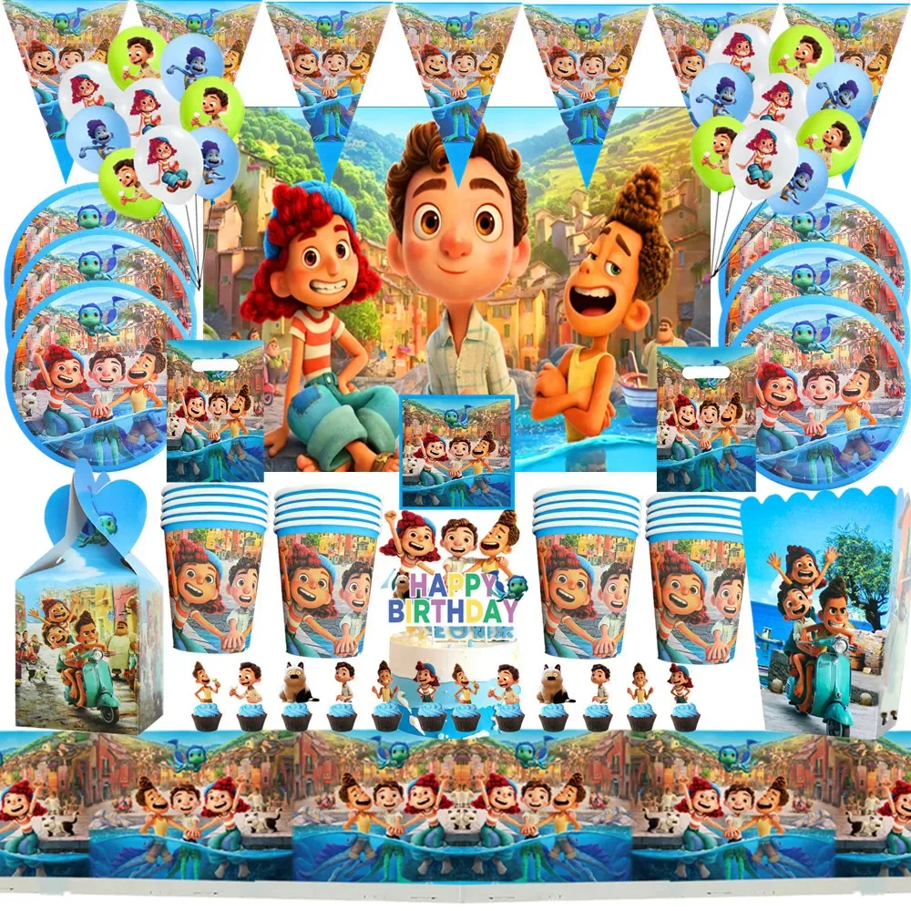 Disney-Luca-Disposable-Party-Tableware-Set-Kids-Cartoon-Anime-Theme ...