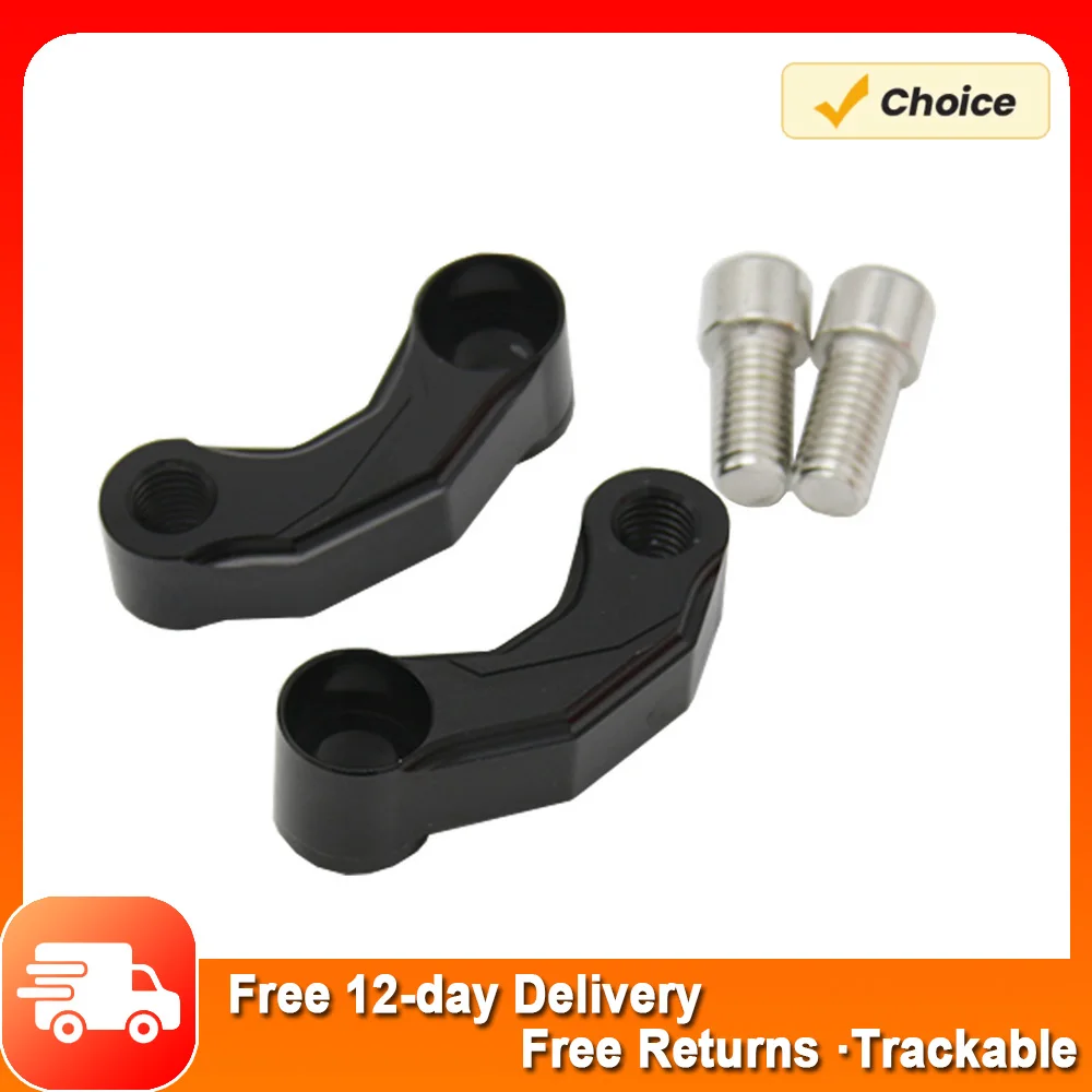 Motorcycle-Mirror-Riser-Extender-Adaptor-Handlebar-Mount-Mirror-Riser ...