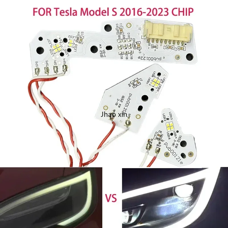 White Light For Tesla Model S 2016-2023 Car Headlights DRL Chip Ballast ...
