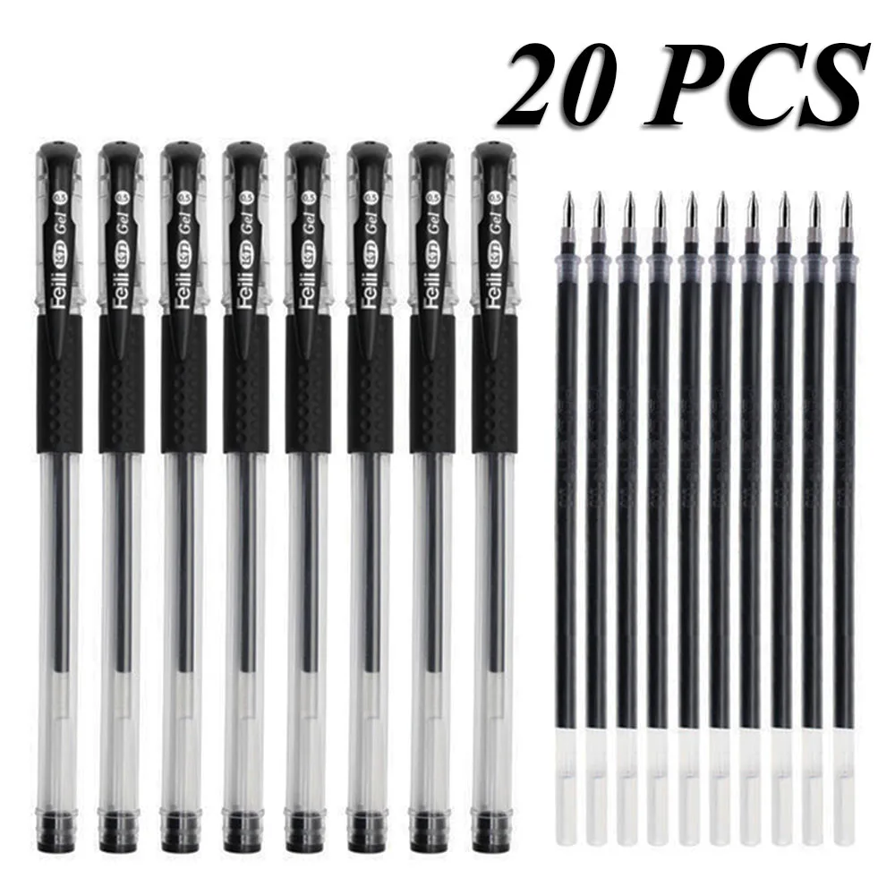 Gel pen Ballpoint Needle tip Pen Set Black Blue Red ink Bullet tip 0.5 ...