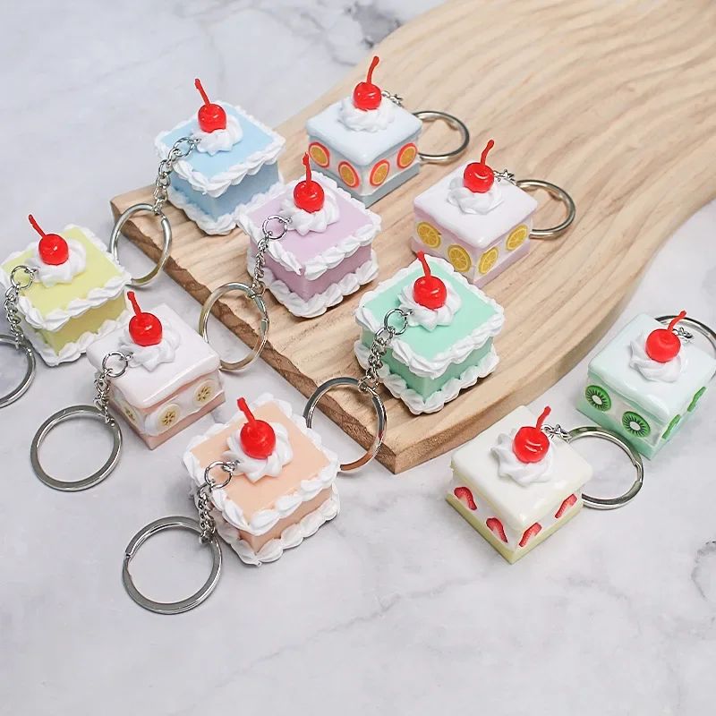Small-Cake-Keychain-New-Simulation-Food-Fruit-Cream-Dessert-Model ...