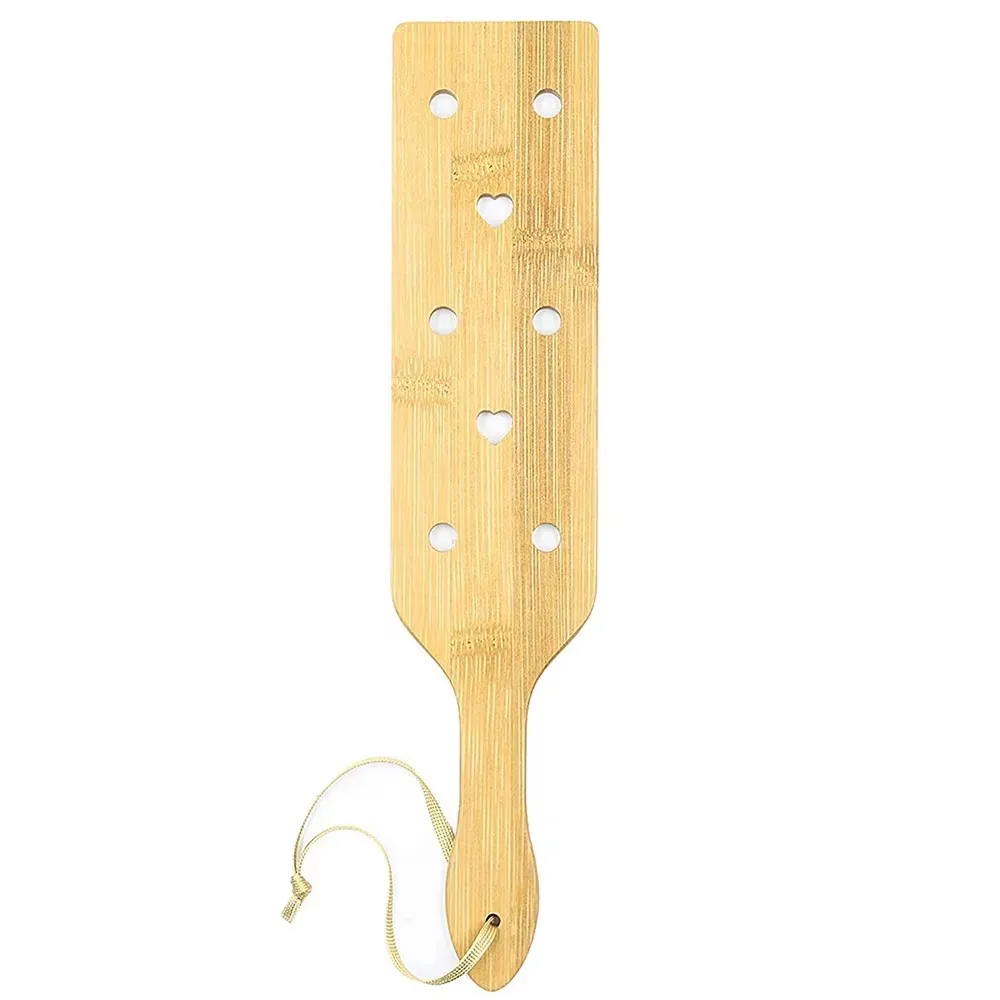 34cm Bamboo Wood Paddle Lightweight Thin Wooden Paddles with Airflow ...