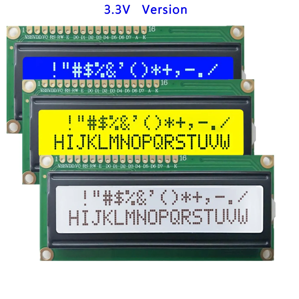 Pantalla-LCD-de-3-3-V-16X2-caracteres-LCM-1602-16X2-162-HD44780-Color ...