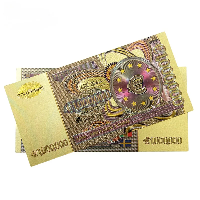 Folha-De-Ouro-Banknote-One-Million-Colored-Euro-Paper-Note-Moeda-R ...