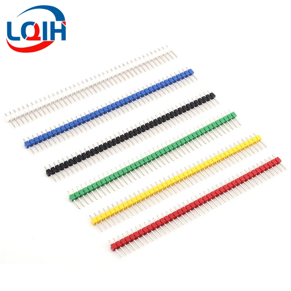 10PCS-40-Pin-Breakable-Pin-Header-2-54mm-Single-Row-Male-Header ...
