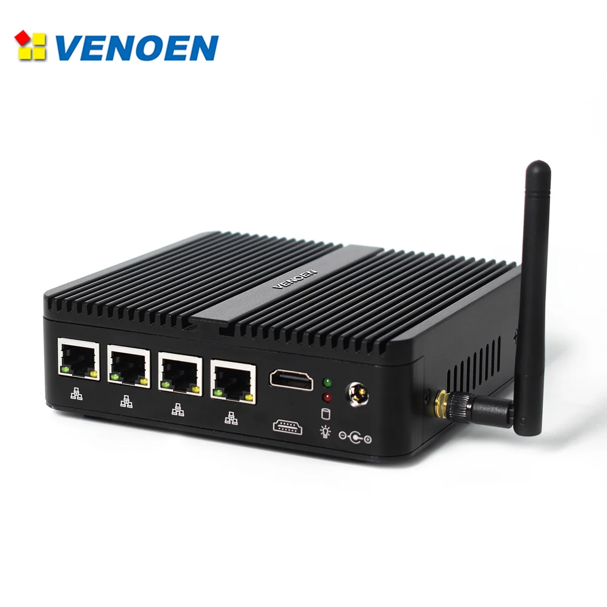 Mini Pc Desktop Computer Celeron J4125 4 Lan Port RJ45 Aluminum Alloy ...
