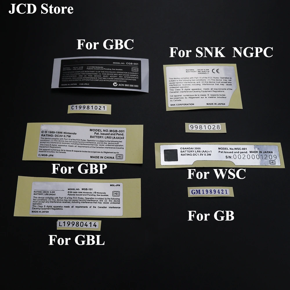 2PCS-For-Gameboy-GB-GBC-GBP-GBL-Game-Console-New-Sticker-Lables ...