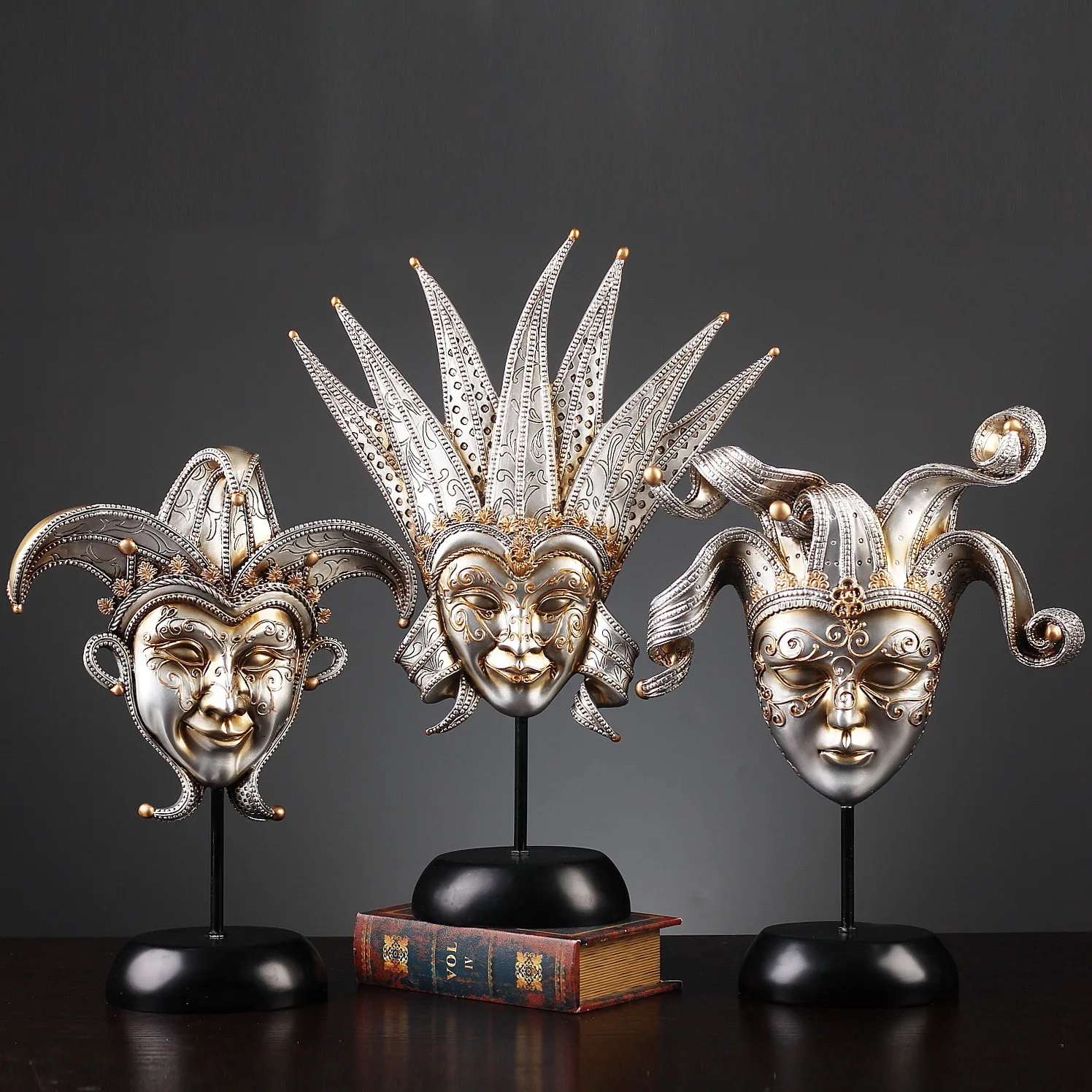 Creative-Resin-Crafts-Mask-Retro-European-Face-Mask-Figurine-Abstract ...