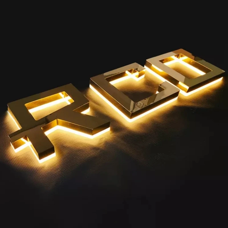 Customized High Quality Led Backlight Acrylic Metal Letter Led Lighting ...