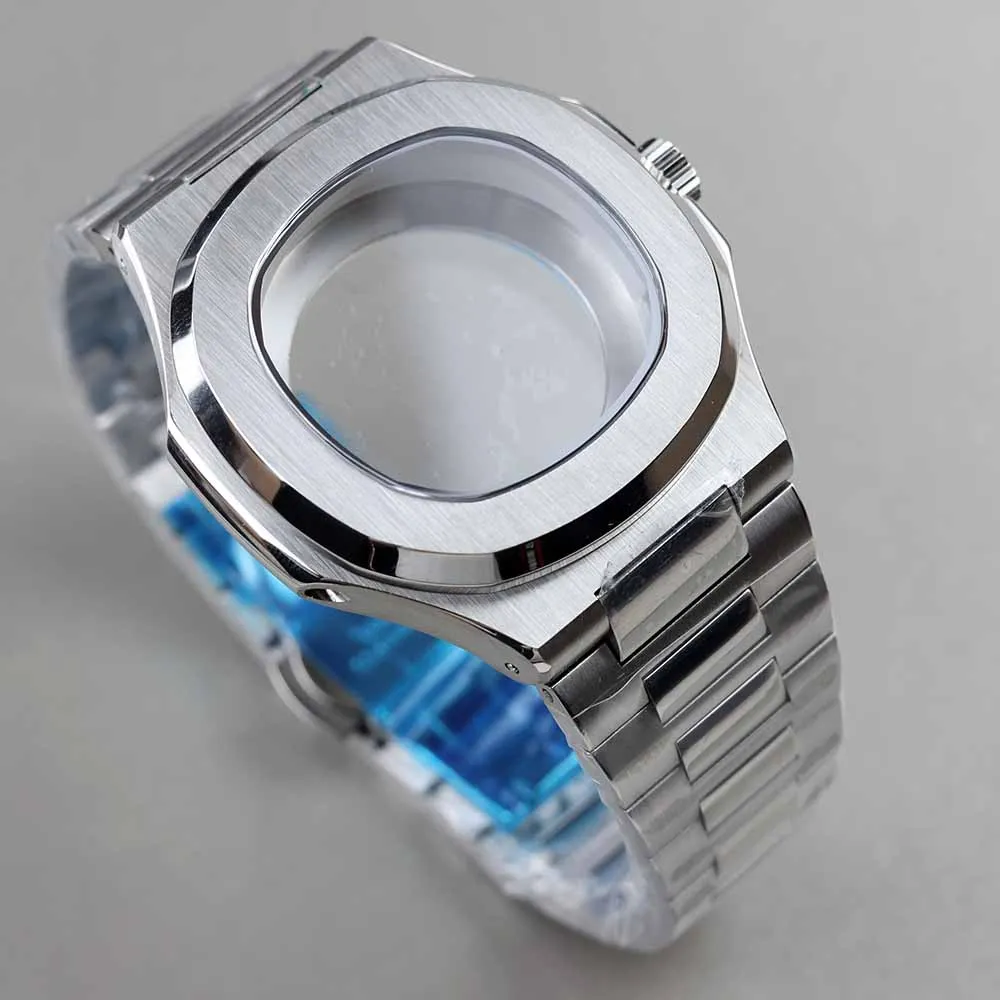 40mm-square-Watch-Cases-Watchband-Parts-Sapphire-Glass-For-Modified ...