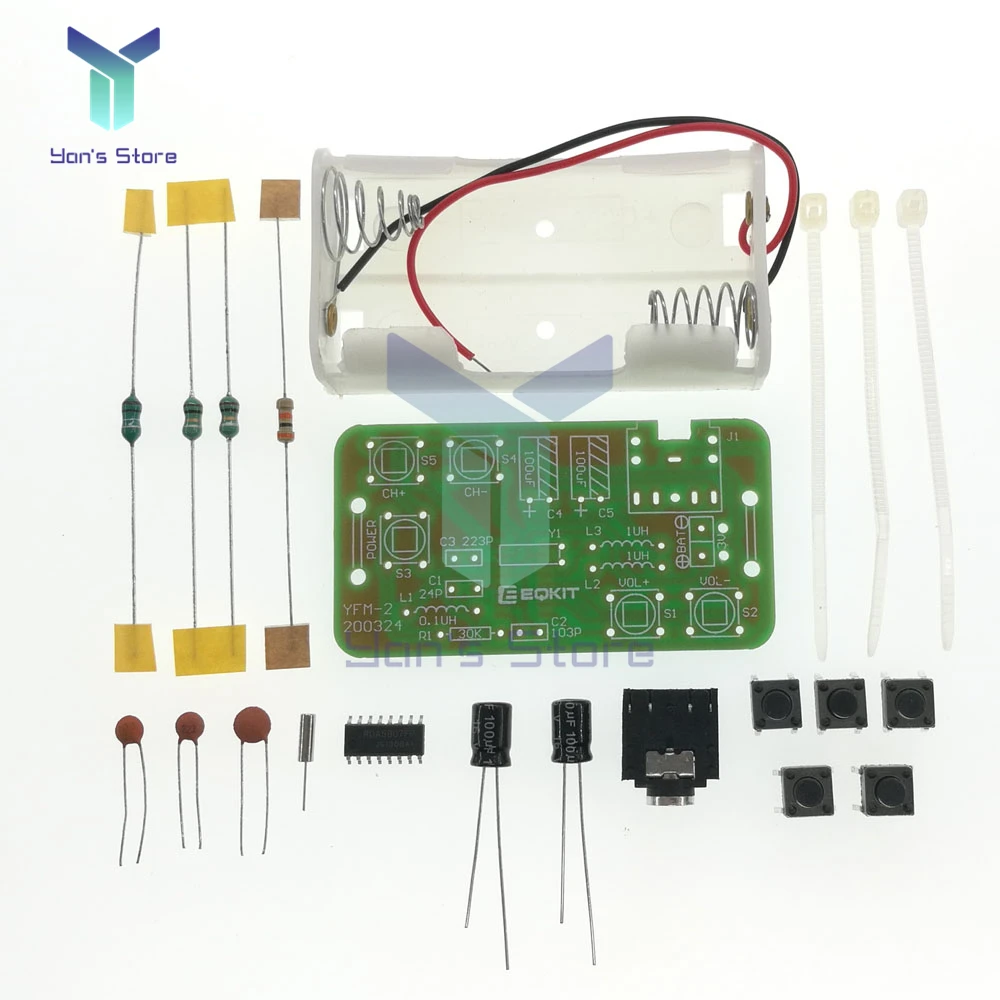 76-108MHz-FM-Stereo-Radio-DIY-Kit-Wireless-FM-Receiver-Module-with ...