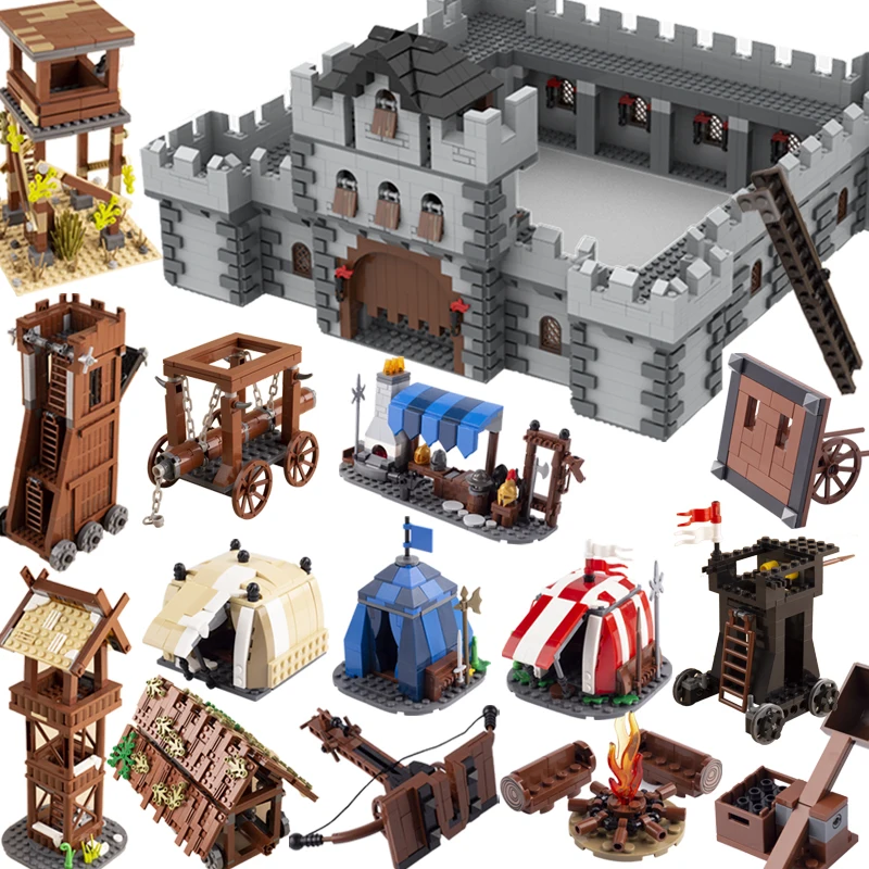 Medieval-Castle-Wall-Model-Building-Blocks-Ancient-Military-Siege ...