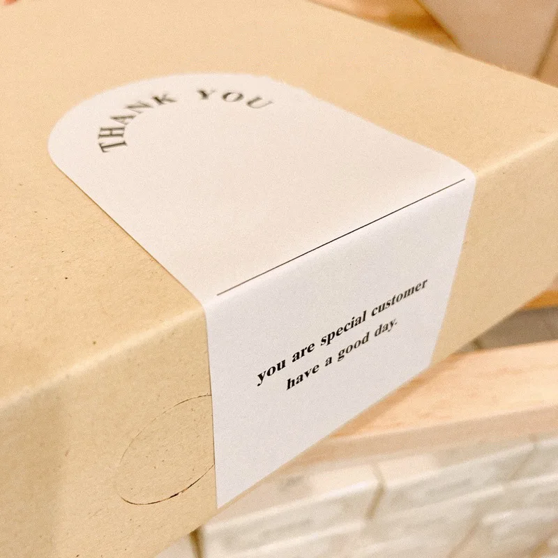 50pcs Rectangle Gift Decor Seal Label Thank You Stickers For Small ...