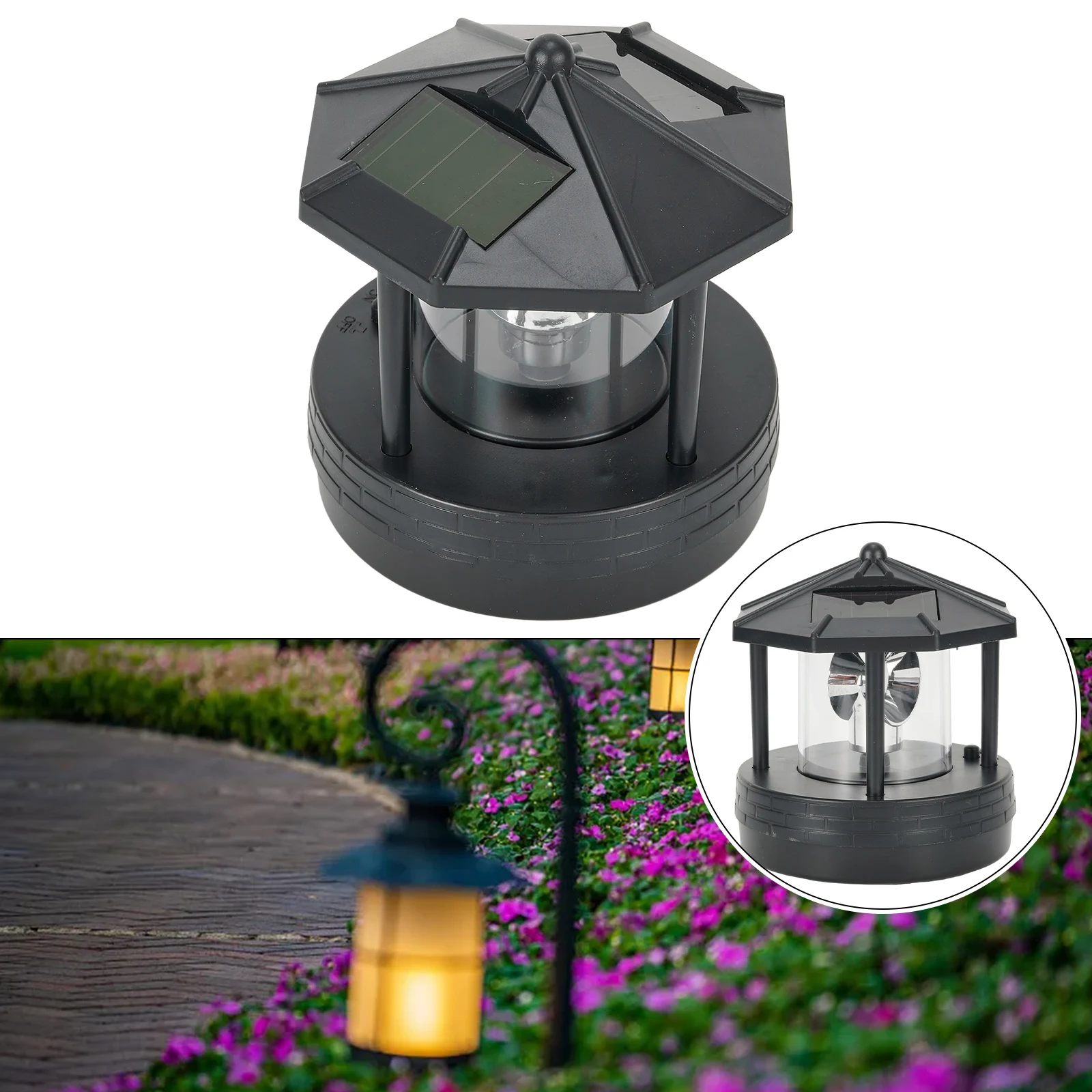 Garden-Courtyard-LED-Solar-Lighthouse-Lawn-Light-Outdoor-Waterproof ...