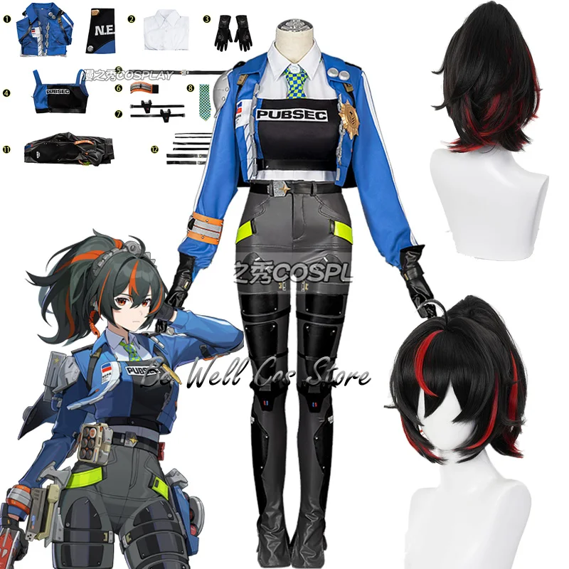 Zhu-Yuan-Cosplay-Costume-Wig-Zenless-Zone-Zero-Uniform-Criminal ...