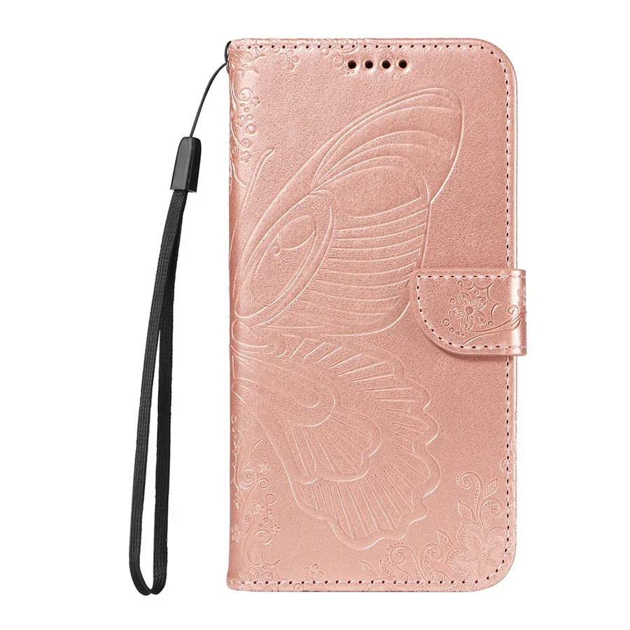 Elegant Butterfly Leather Phone Case with Card Slot and Book Cover ...