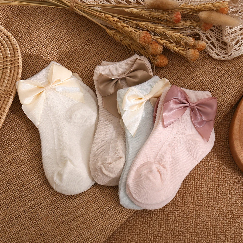 Summer-Cute-Baby-Girl-Socks-Newborn-Bow-Short-Socks-Mather-Kids ...