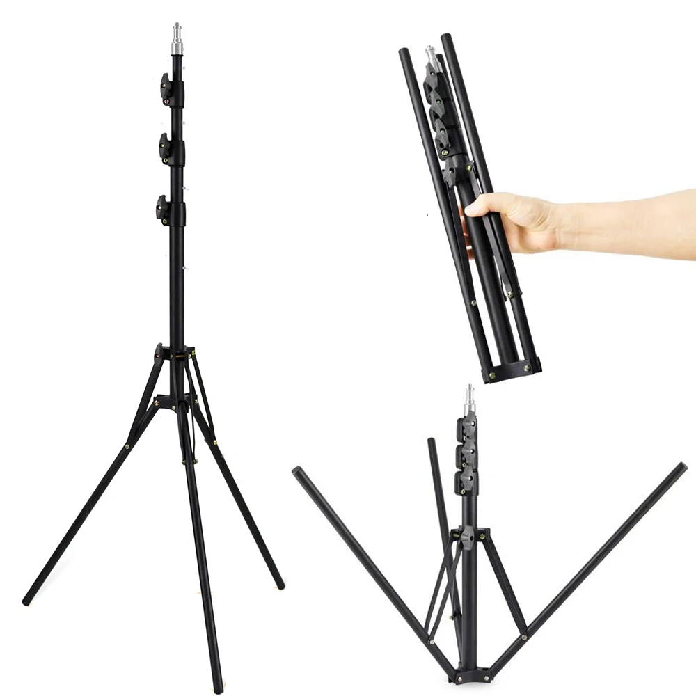 75inch-1-9m-Foldable-Metal-Light-Stand-1-4-Screw-190cm-Tripod-Mount-for ...