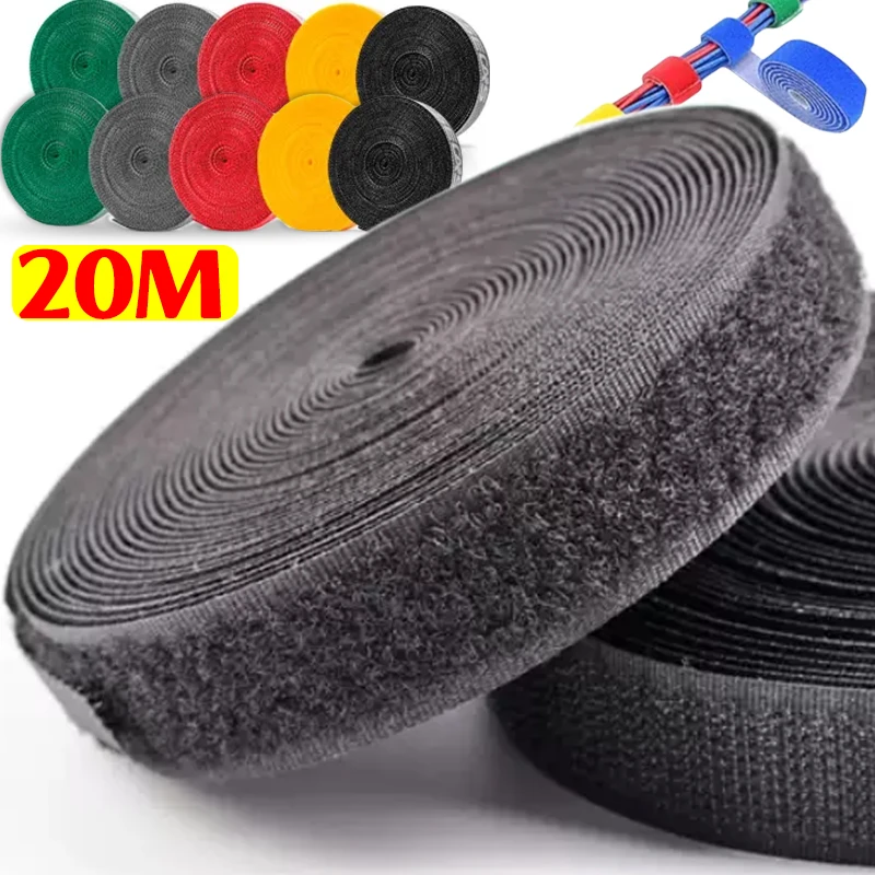 2m/Roll Nylon Cable Organizer USB Cable Winder Management Reusable Hook ...