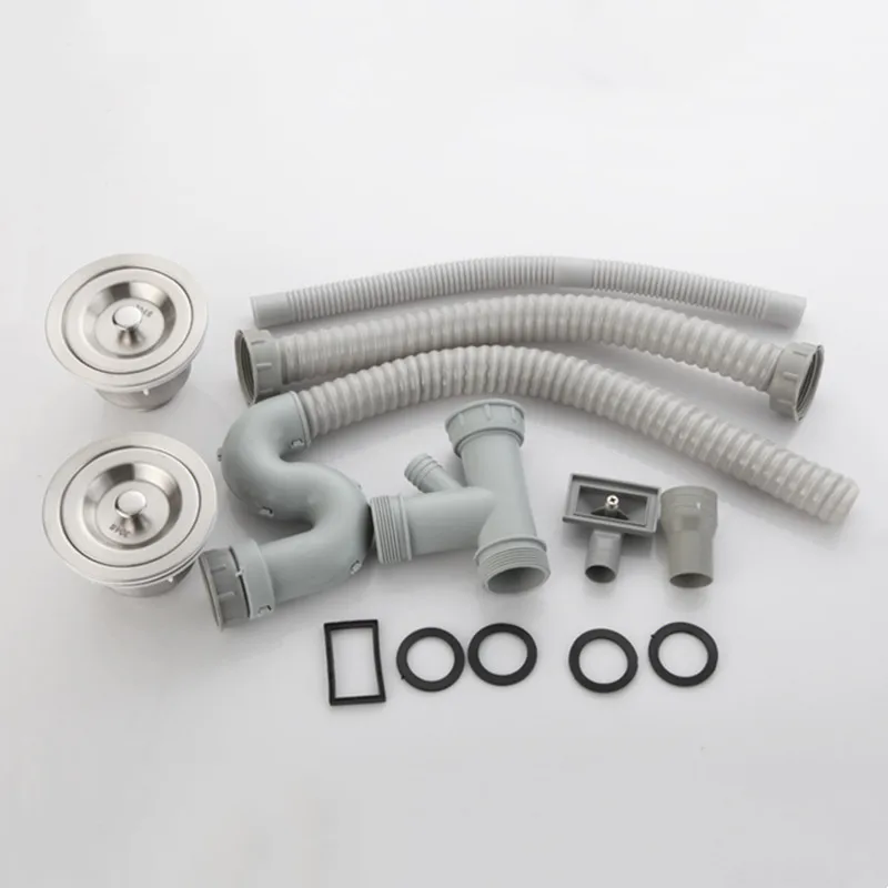 Csatornás Cső Egyetlen Dupla Horony Mosogató Csatornák Rozsdamentes ...