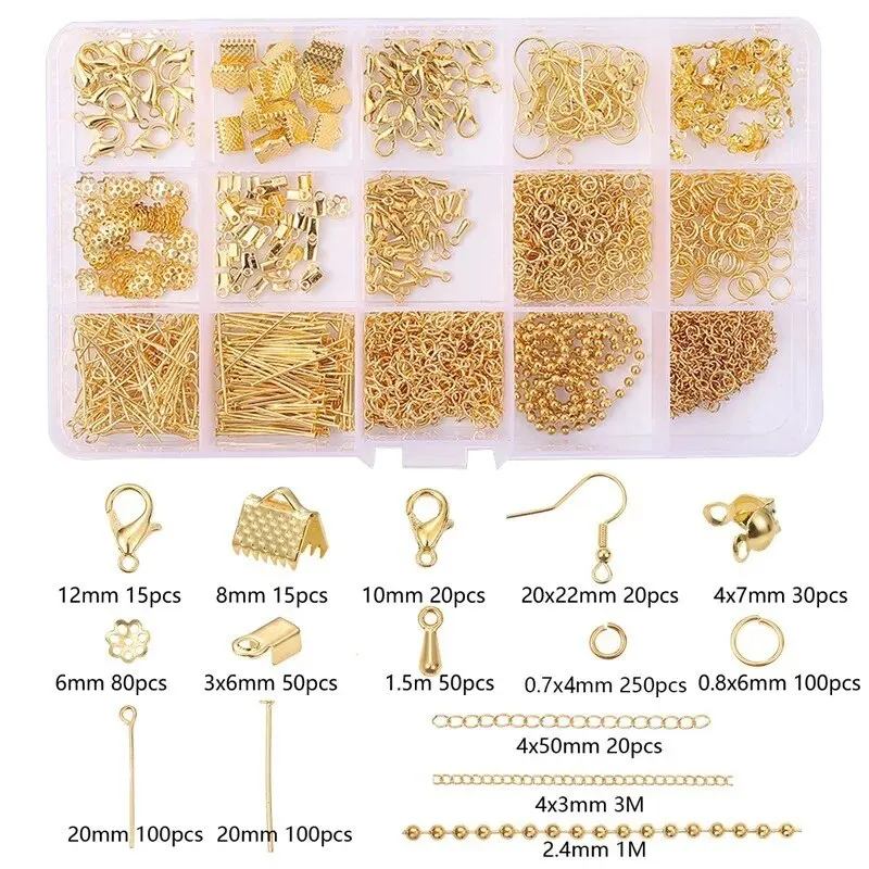 15-grid-Boxed-Diy-Handmade-Self-made-Necklace-Extension-Chain-Handheld ...