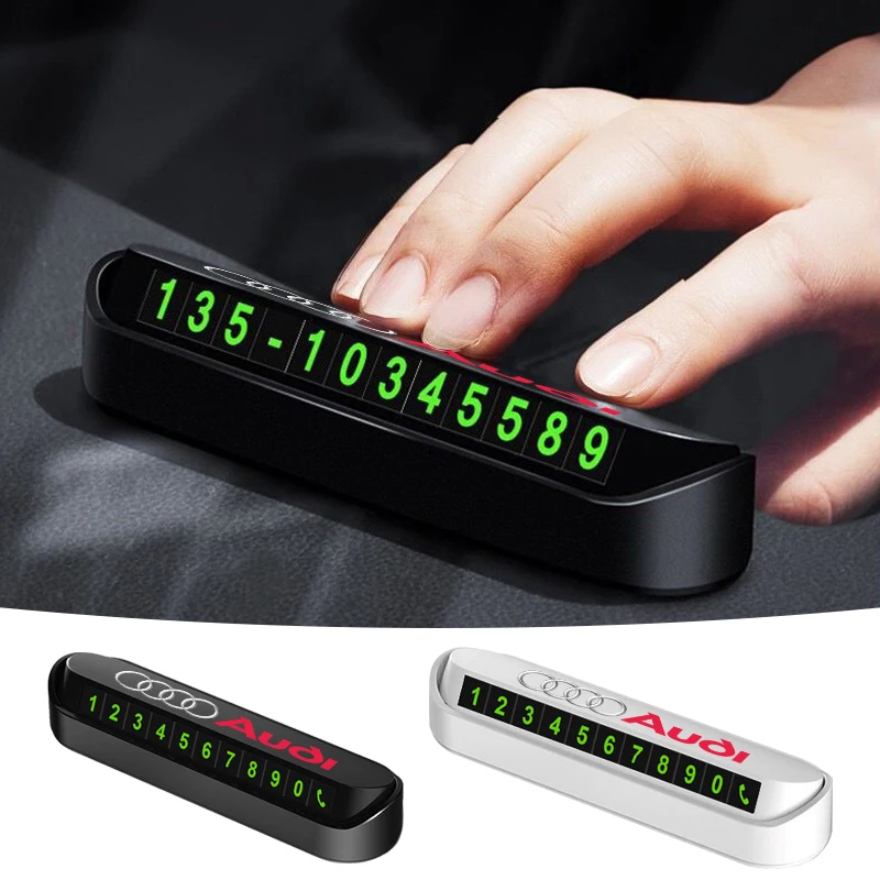 Car-Temporary-Parking-Card-Phone-Number-Card-Plate-Sticker-For-Audi ...