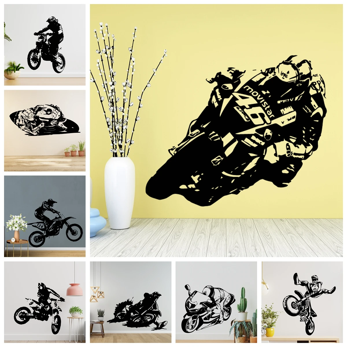 Creative-Motorcycle-GT-Wall-Sticker-Pvc-Wall-Stickers-Wall-Art-Wall ...