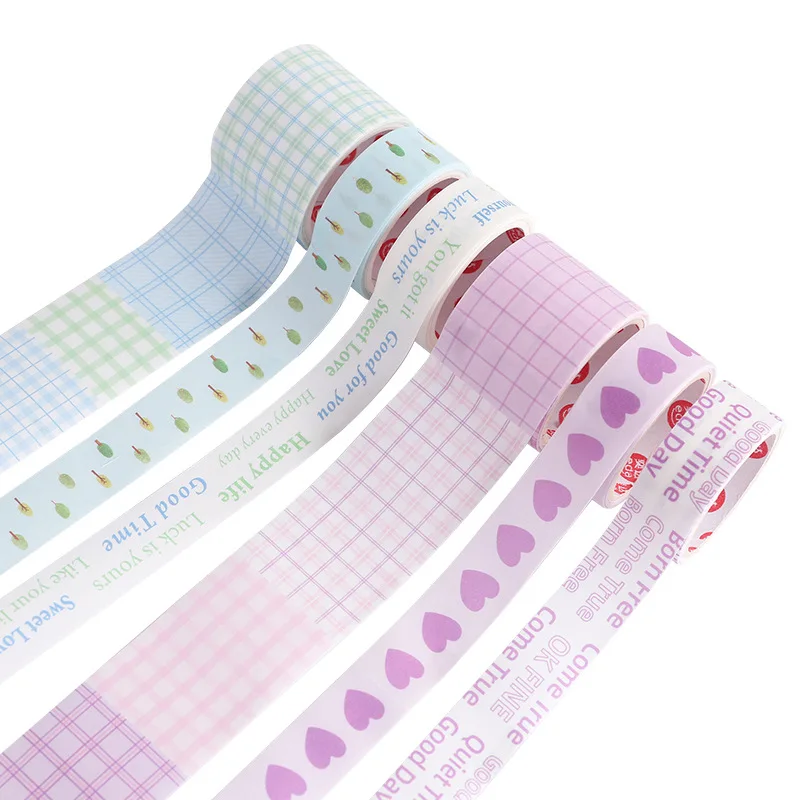 6-Pcs-Set-Grid-Washi-Tapes-Masking-Tape-Stickers-Scrapbooking-Adhesive ...