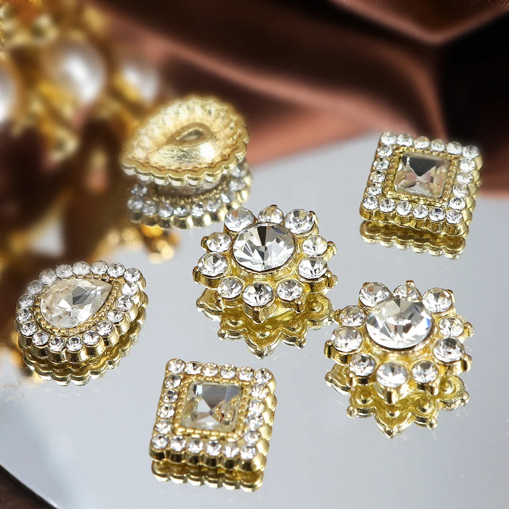 Alloy-Rhinestones-3D-Epoxy-Resin-Filling-Accessories-Shiny-Sunflower ...