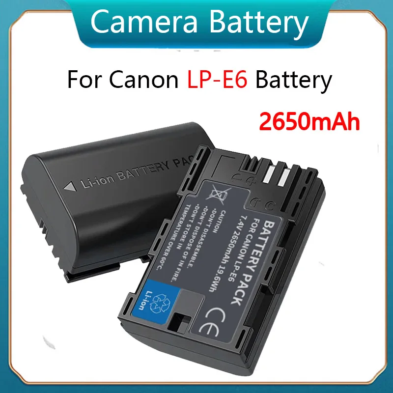 2650mAh-Camera-Battery-LP-E6-LP-E6-Battery-for-Canon-EOS-70D-80D-90D-R ...