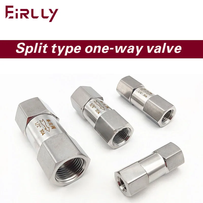 304 stainless steel one way valve, split type internal thread check ...