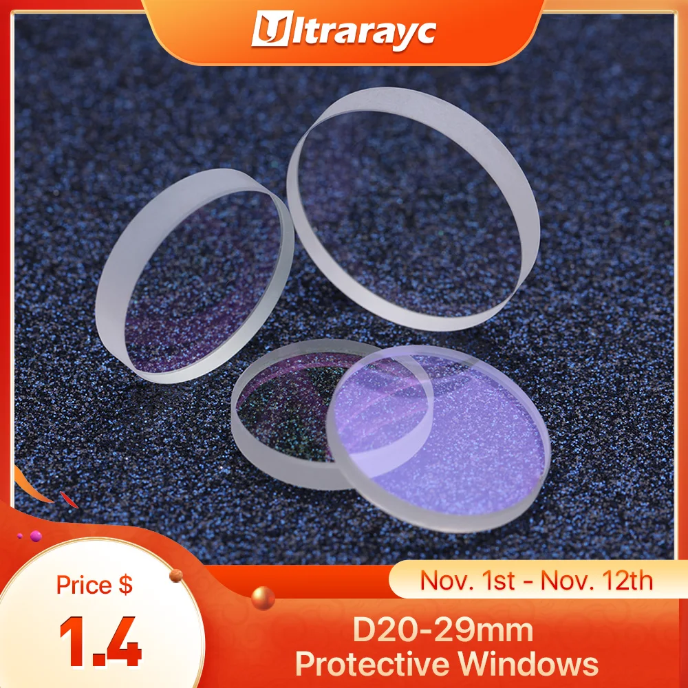 Ultrarayc Fiber Laser Protective Windows D20-29mm Quartz Fused Silica ...
