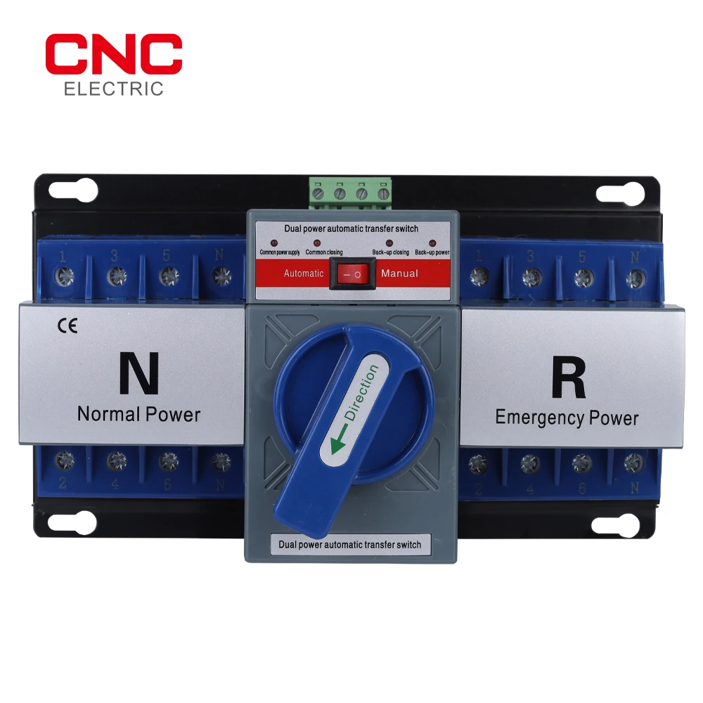 CNC YCQ3B-63 ATS Dual Power Automatic Transfer Switch Din Rail 50/60Hz ...