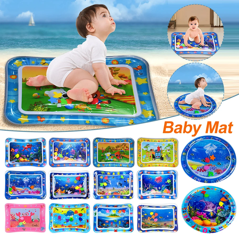 New-Designs-Baby-Kids-Water-Play-Mat-Inflatable-PVC-Infant-Tummy-Time ...