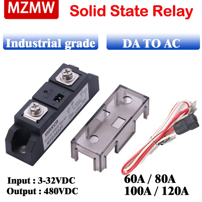 MZMW-Industrial-Solid-State-Relay-SSR-DC-Control-AC-60A-80A-100A-120A-3 ...