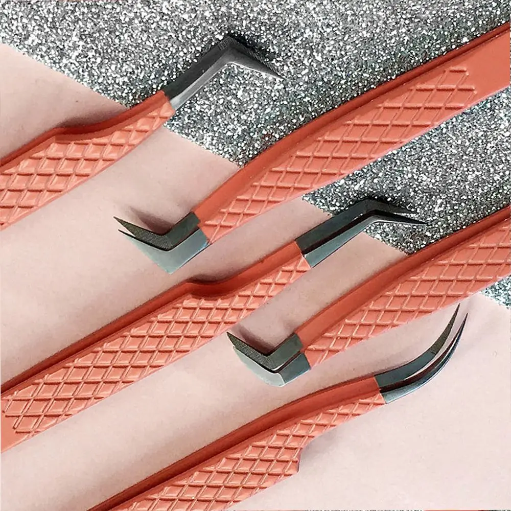 Lash-Tweezer-Fiber-Tip-Grip-1pcs-Professional-Eyelash-Tweezer-For ...