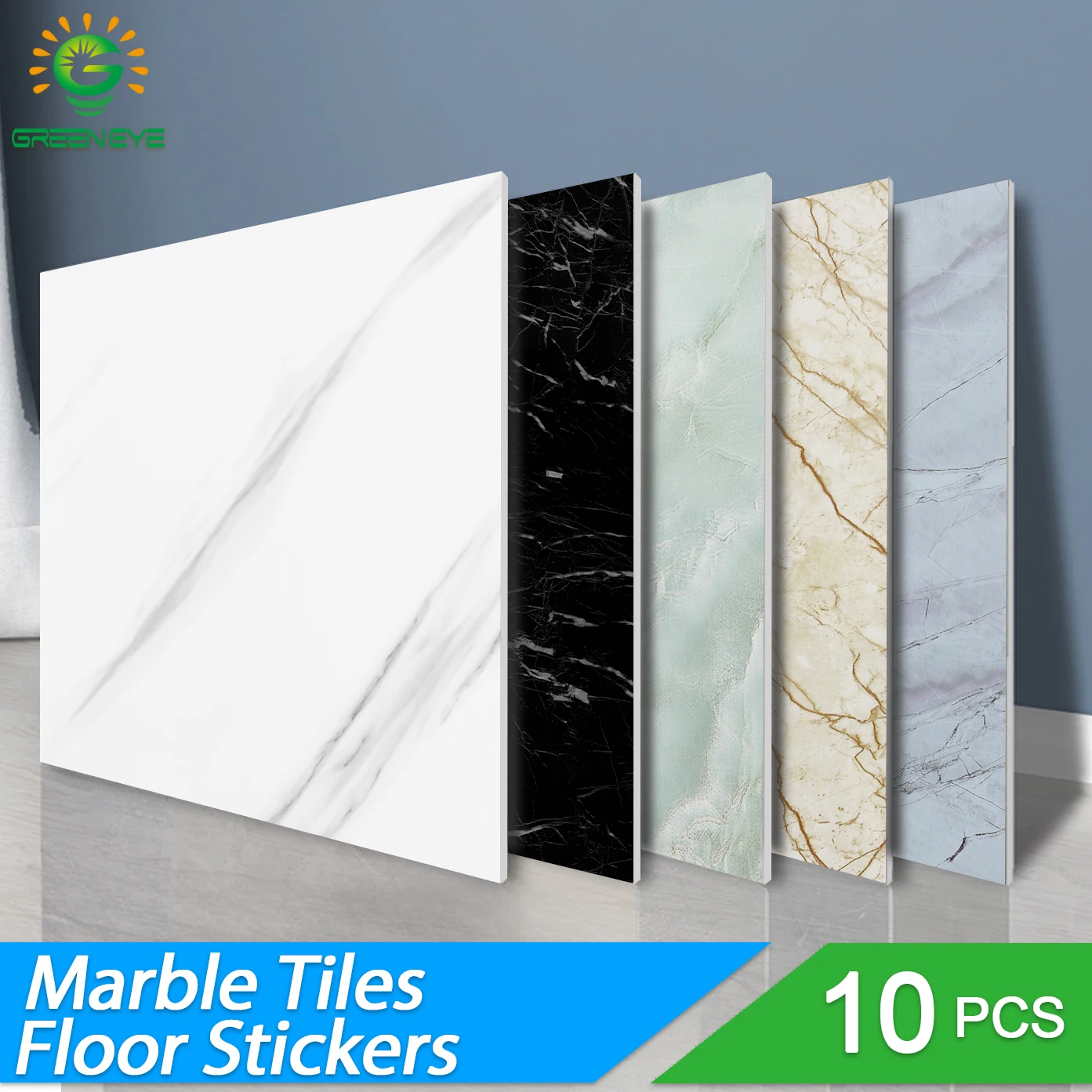 10-pcs-PVC-Imitation-Marble-Wall-Stickers-Self-adhesive-Floor-Stickers ...